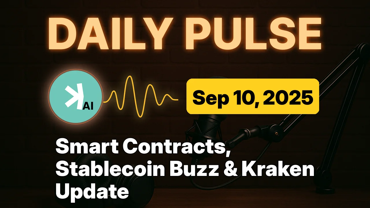 Smart Contracts, Stablecoin Buzz & Kraken Update — Daily Pulse | KasLens